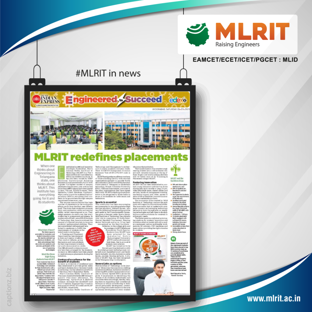 MLRIT redefines Placements - MLRIT